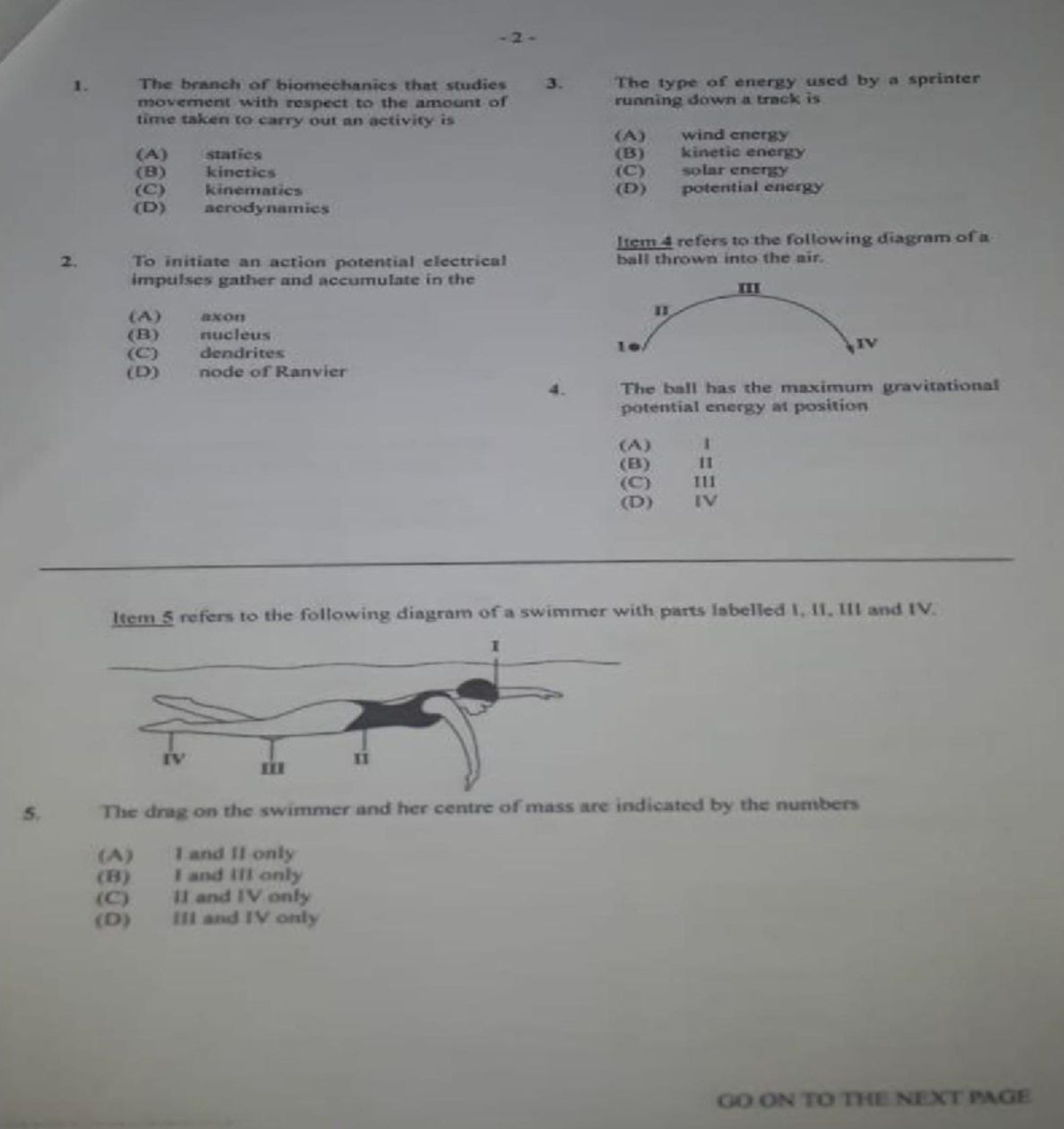 CAPE 2018 U2 P1 - Physical Education Biomechanics Exam Review - Studocu