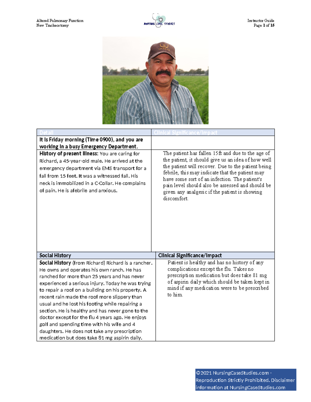 New Tracheostomy Case Study: Clinical Insights and Nursing ...