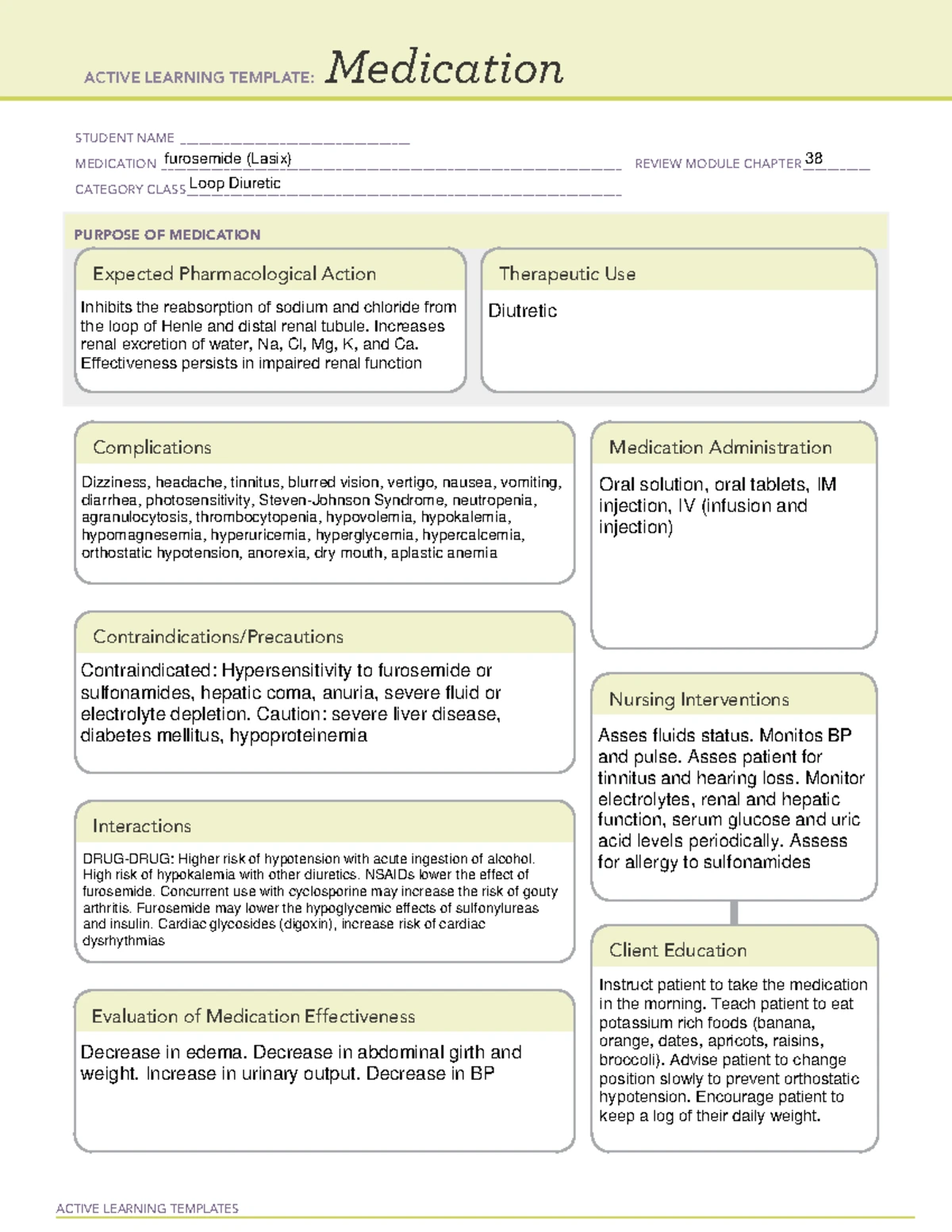 ATI Active Learning Template System Disorder Coronary Artery Disease ...