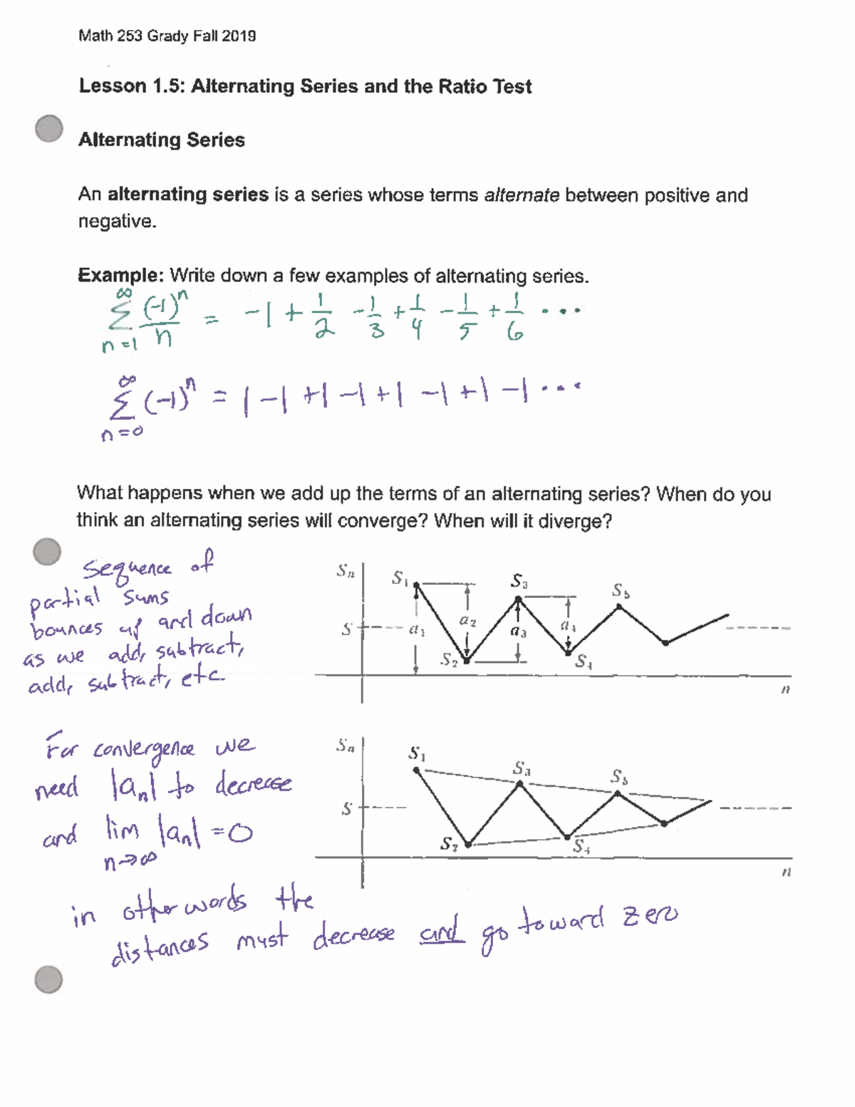 Lesson 1.5 Complete F19 - Math 253 Grady Fall 2019 Lesson 1 ...