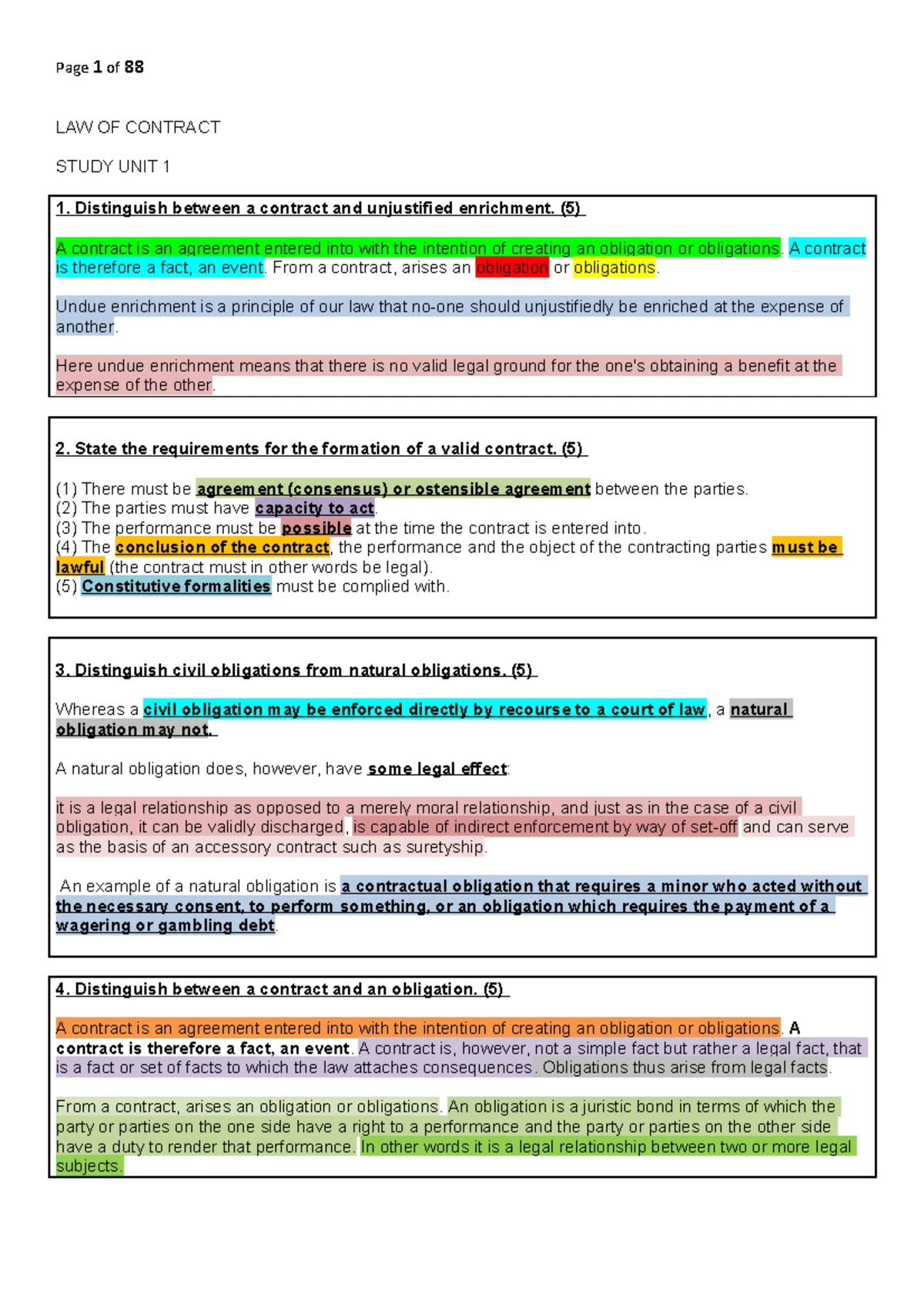 Glossary of Latin Terms in Contract Law: Key Concepts & Definitions - Studocu