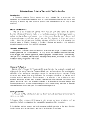 Reflection Paper on "Tungkung Langit and Alunsina" (Panay Myth) - Studocu