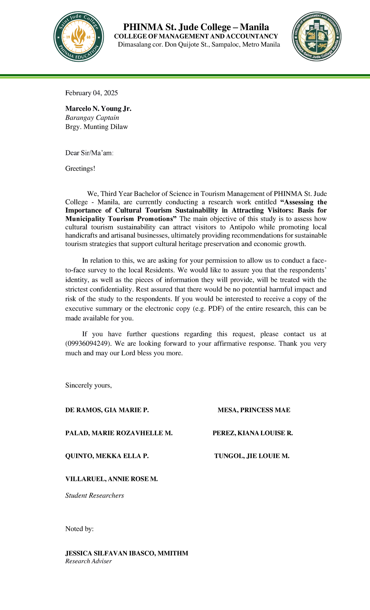 1-Permission-Letter-to-Conduct-Study-c - PHINMA St. Jude College ...