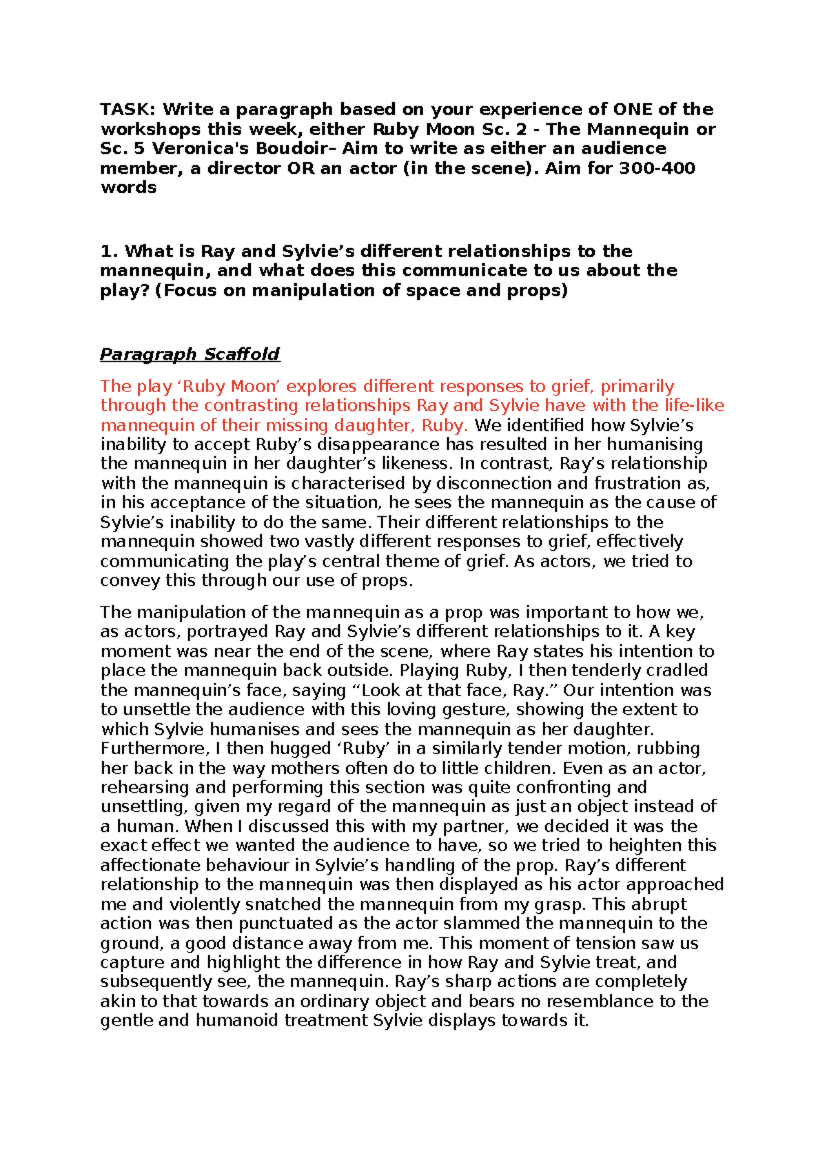 Practicepara Theatrical Traditions and Performance Styles - Drama T1Wk5 ...