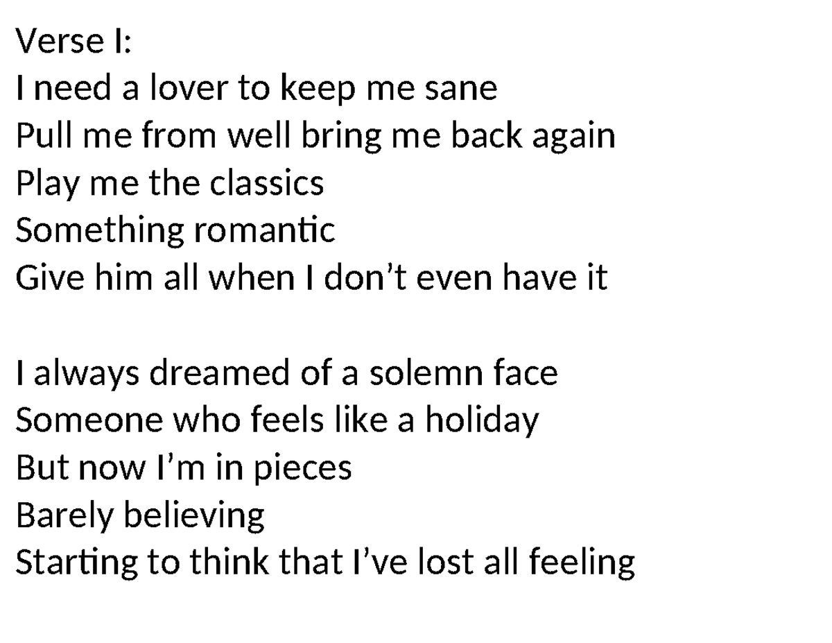 Angel Baby: Lyrics Analysis and Interpretation - Studocu