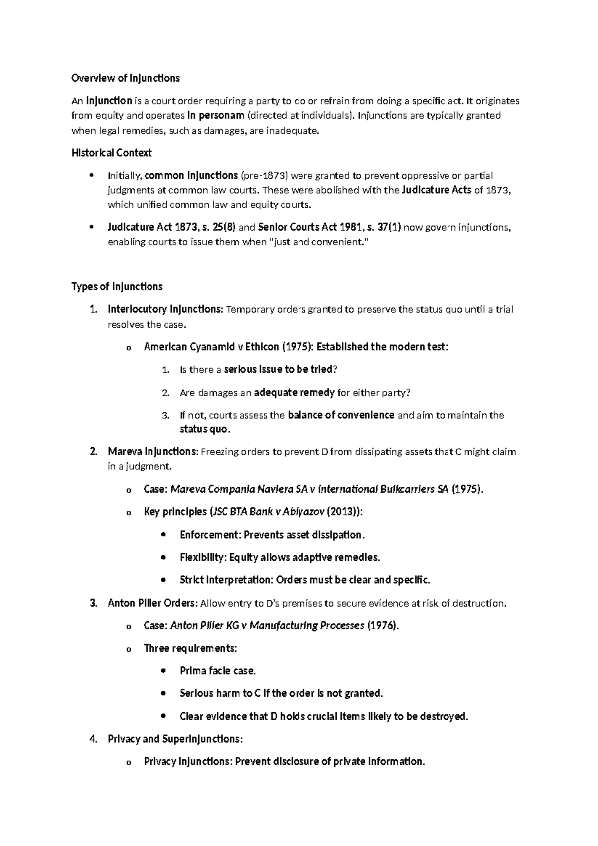 Injunctions Overview: Types, Jurisdiction, and Key Cases Explained ...