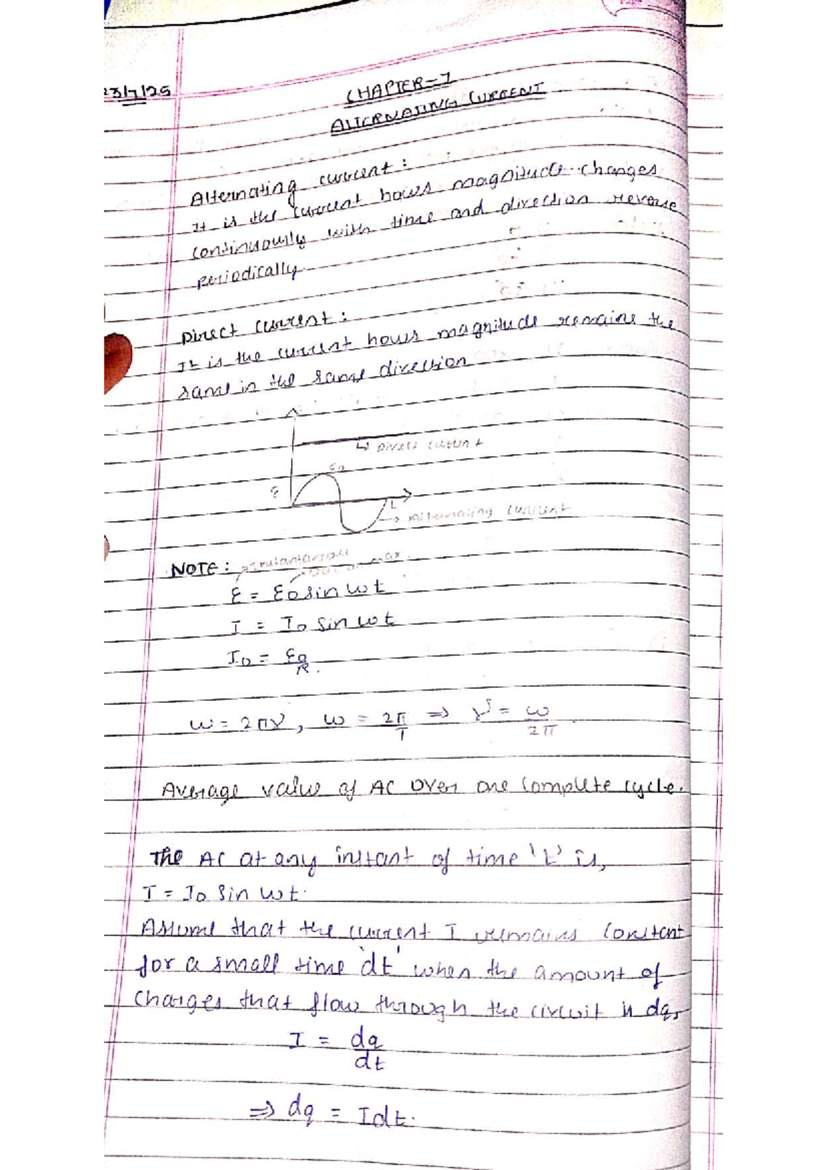 Physics Chapter 7 - Alternating Current Concepts and Calculations - Studocu