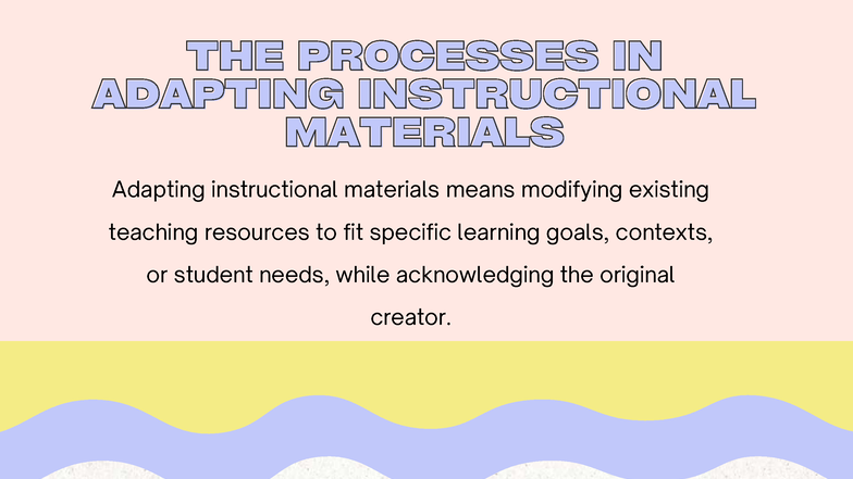 Adapting Instructional Materials: A Guide for Educators - Studocu
