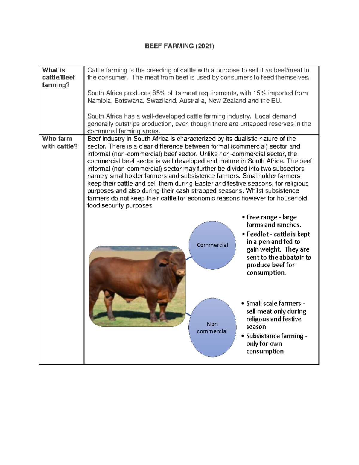 Beef Farming Geography GR12 Case Study Overview and Insights - Studocu