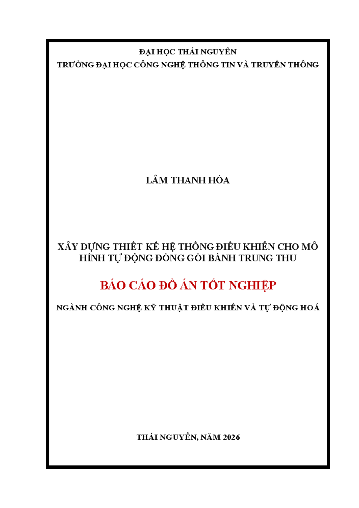 Đồ Án Tốt Nghiệp: Thiết Kế Hệ Thống Đóng Gói Bánh Trung Thu - CN TDH ...