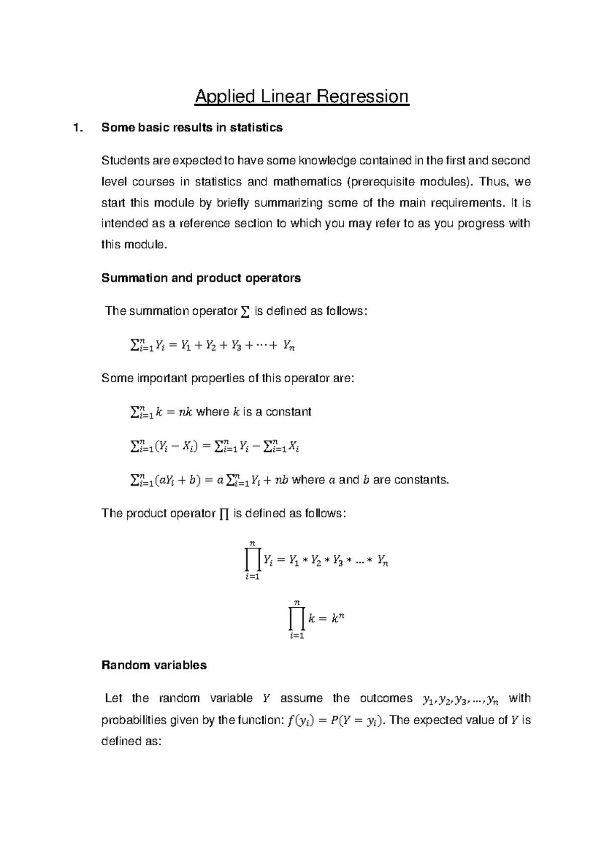 Applied Linear Regression Notes 250129 215025 - Applied Linear ...