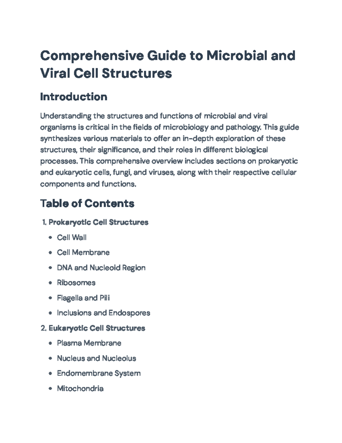 Comprehensive Guide to Microbial and Viral Cell Structures - Comprehensive Guide to Microbial ...