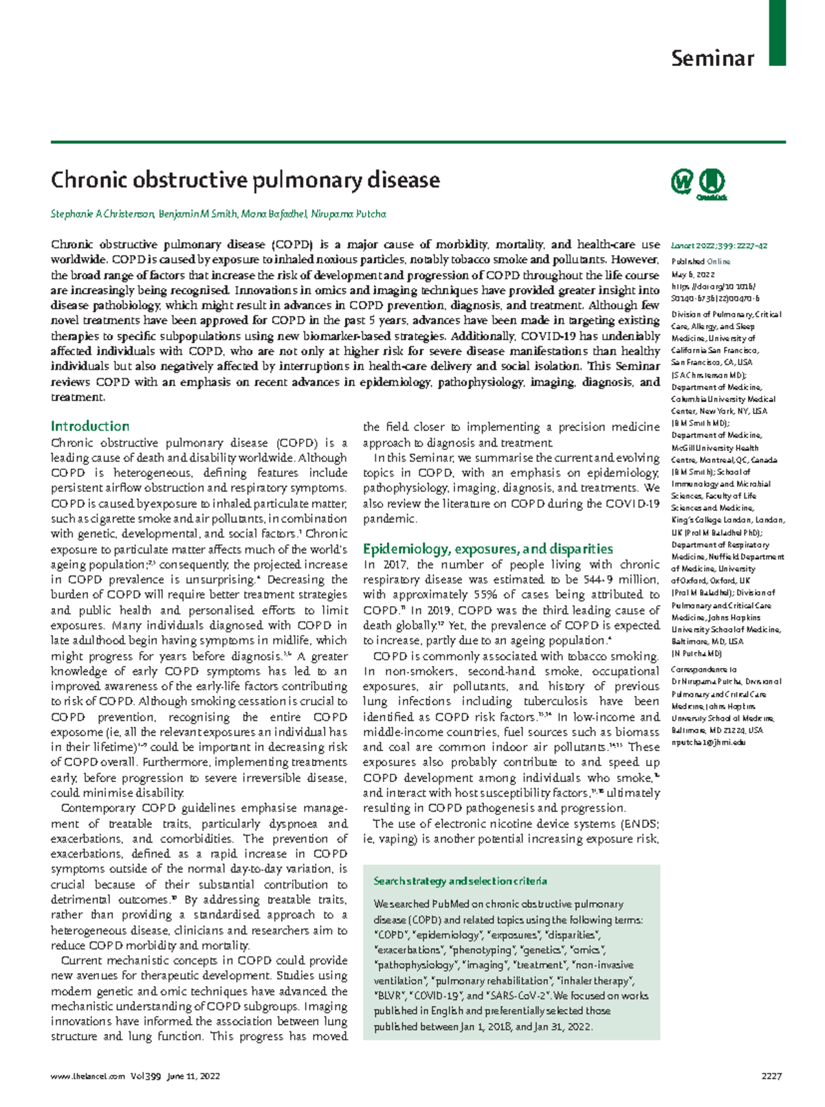 1-s2 - revsiion - Chronic obstructive pulmonary disease Stephanie A ...
