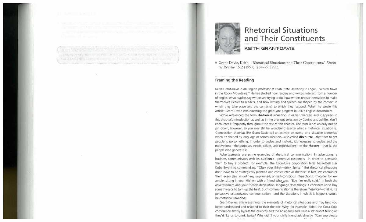 Rhetorical Situations and Their Elements: An Analysis (ENG 101) - Studocu