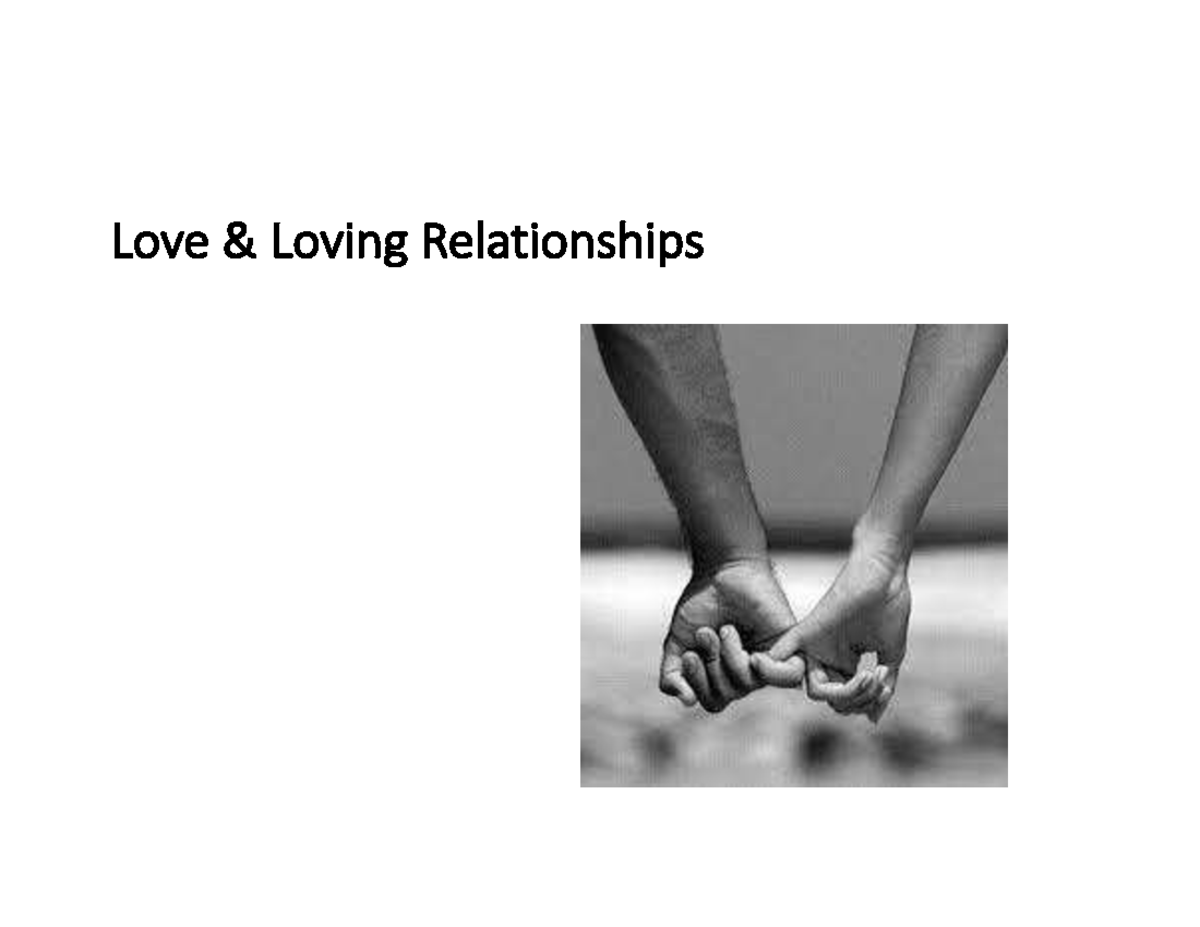 PSY 301: Love Maps and Psychological Implications of Relationships ...