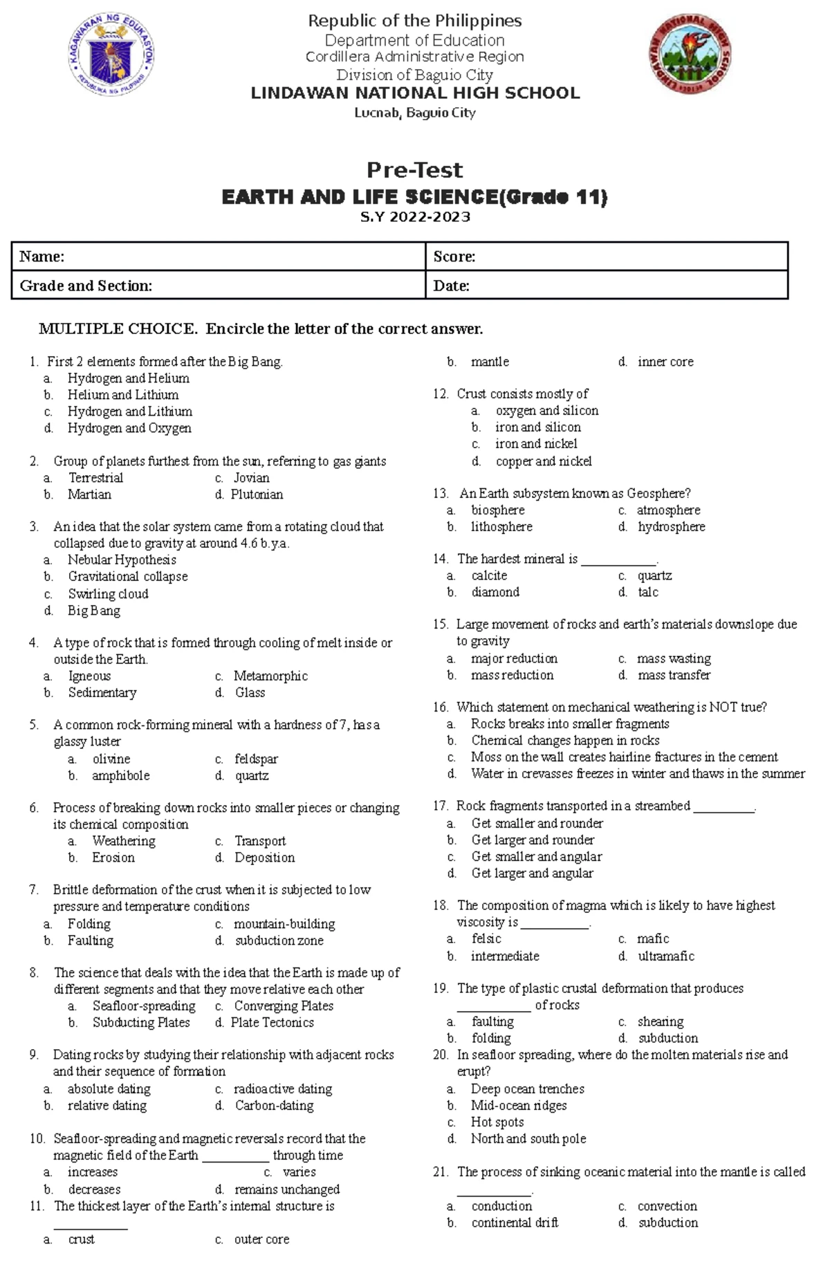 SCi11 Earth-Life Sci-q1mod3 Earths Internal Heat - Earth and Life ...
