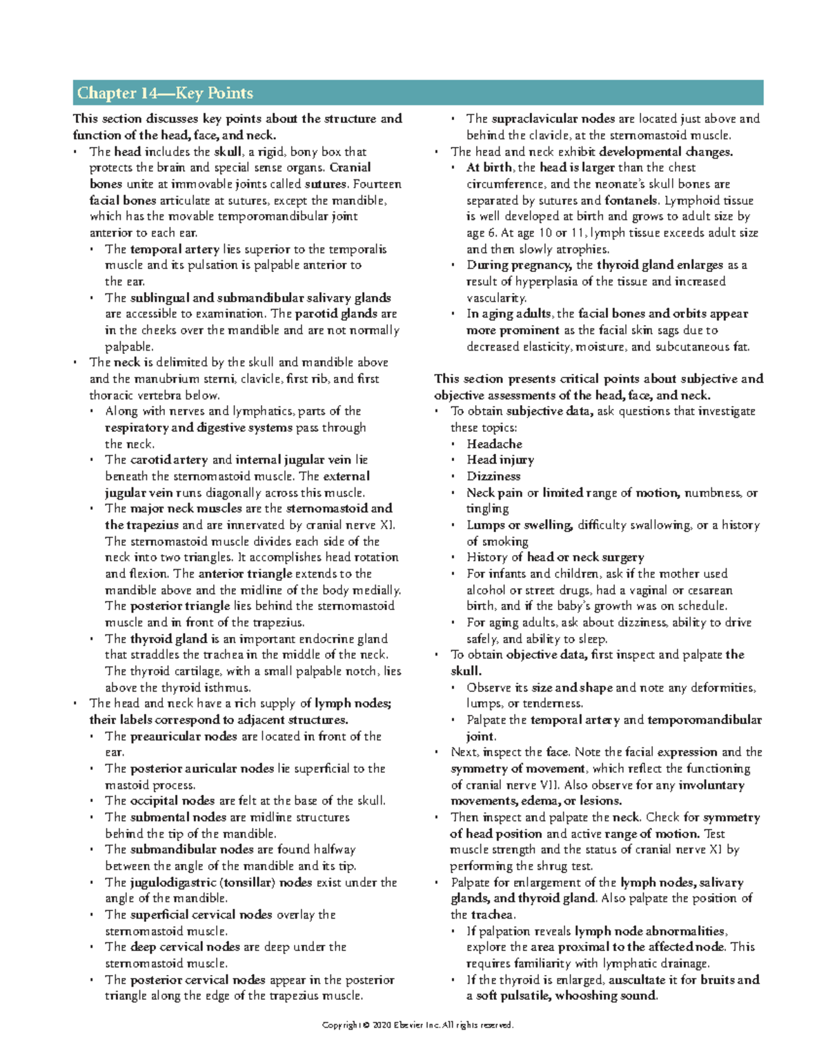 Subjective & Objective Assessment of Head, Face, & Neck Anatomy (ANAT ...