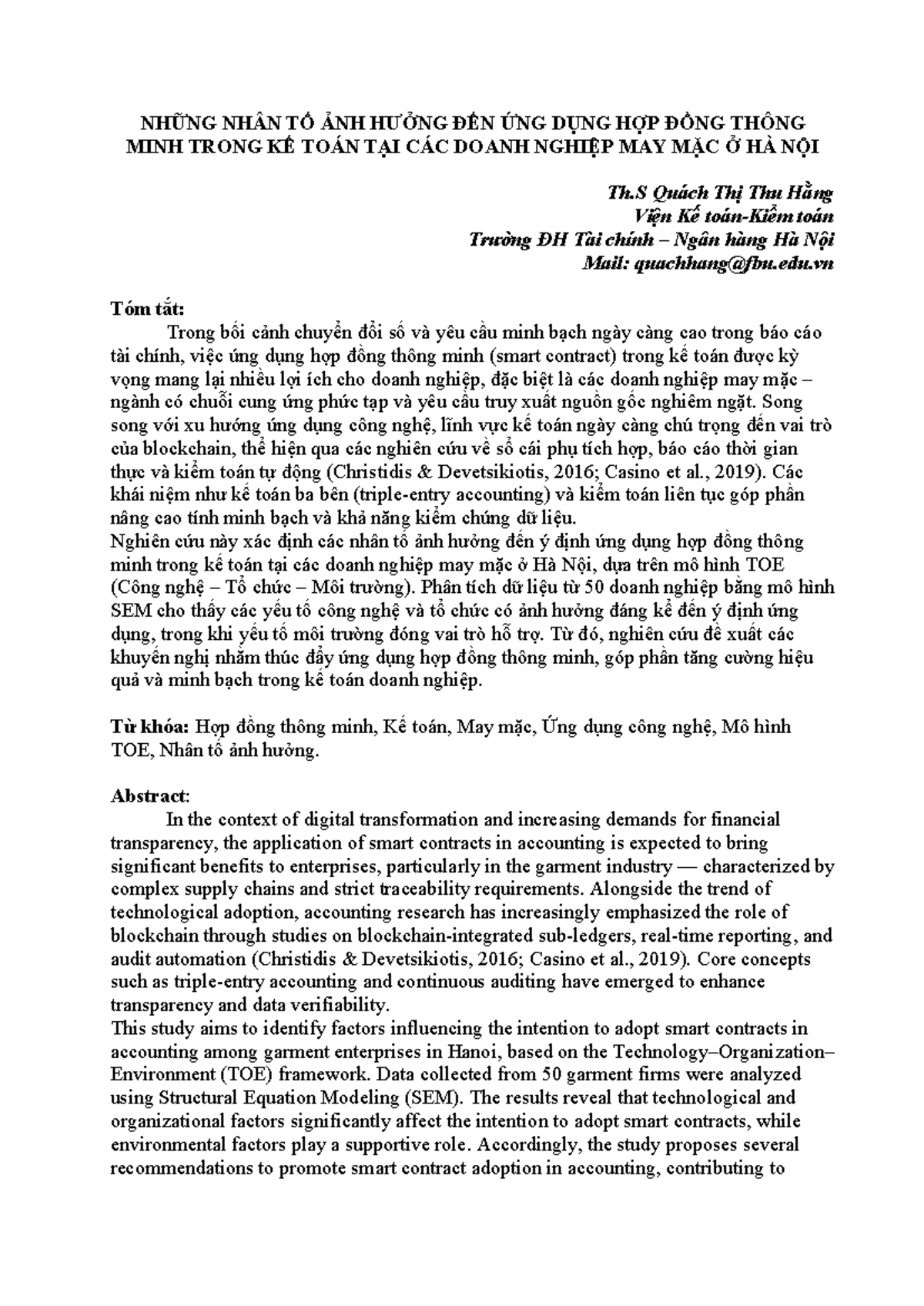 14. FBU.KTKT. Quach THI THU HANG.BAI VIET TAP CHI TCNH Thang 11 - NHỮNG ...