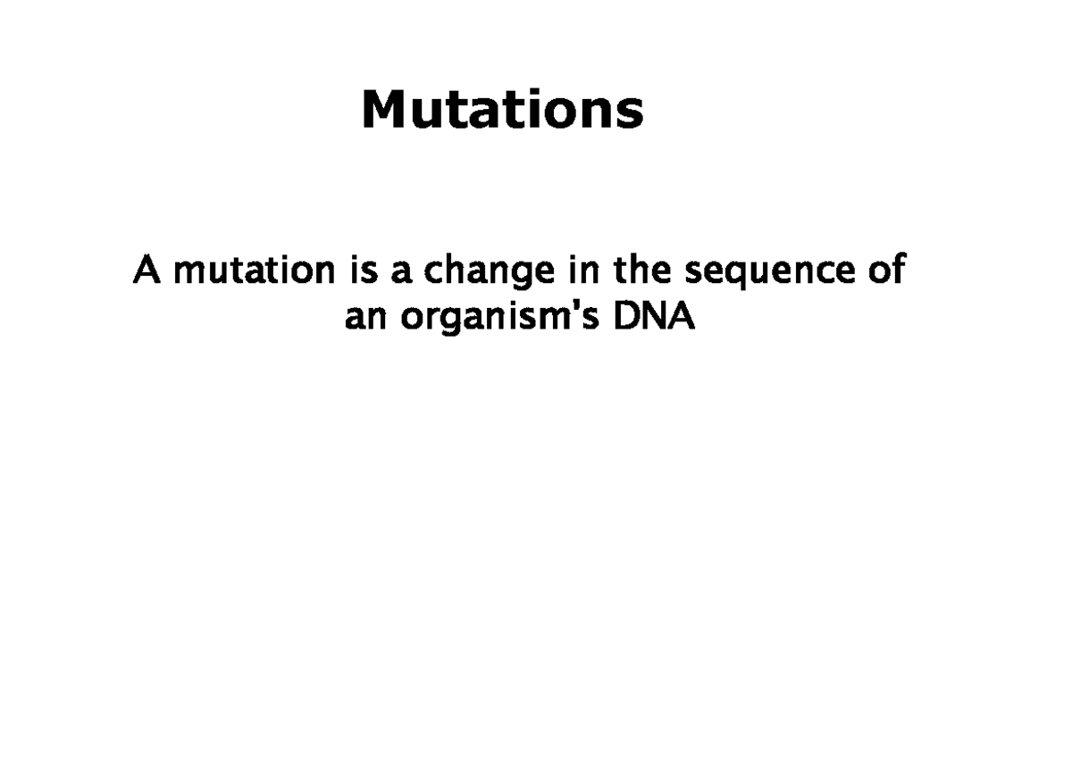 Bio202: Understanding Gene Mutations and Their Effects - Studocu