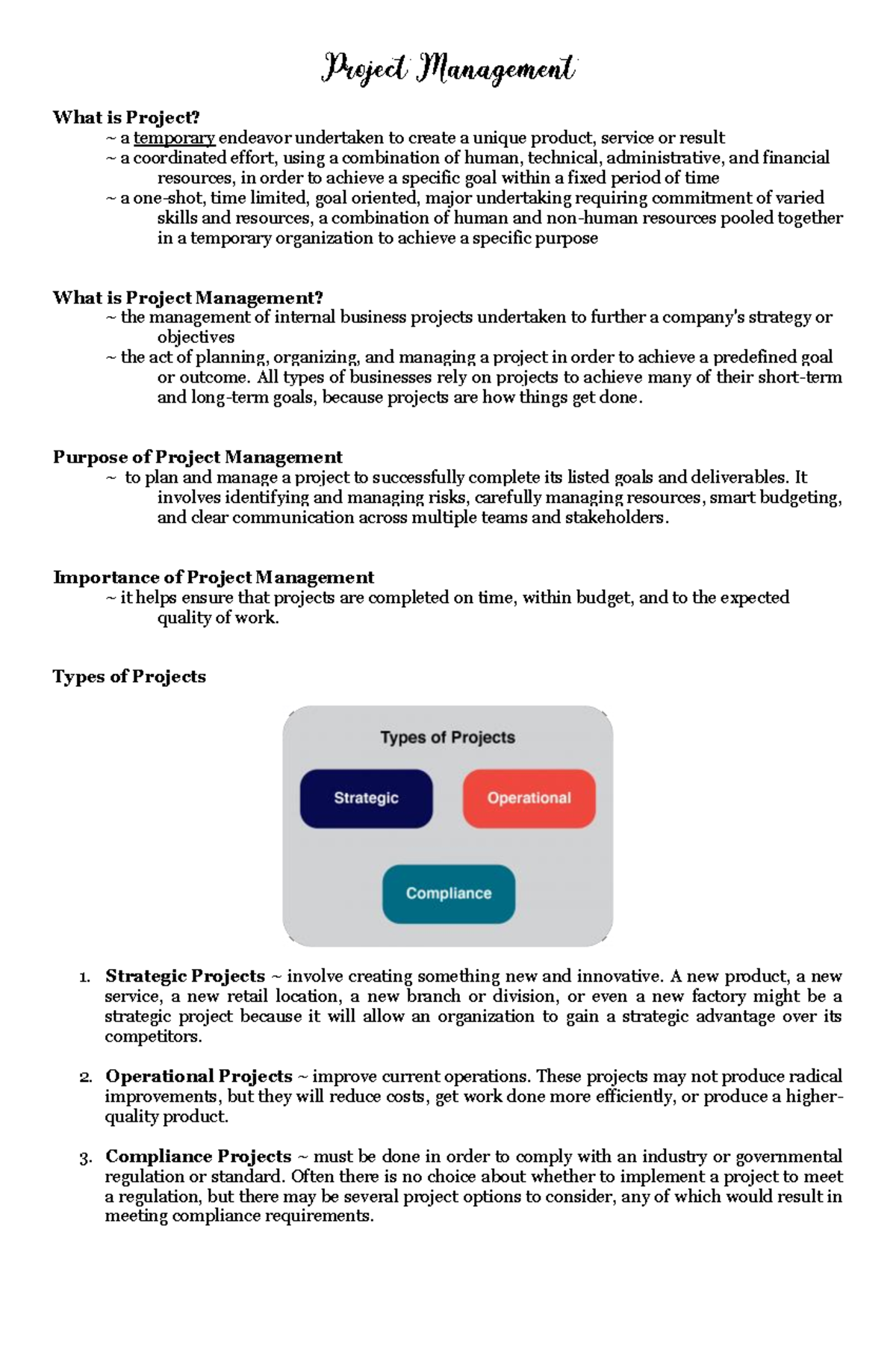 Project-Management 1st-Day - What is Project? ~ a temporary endeavor ...
