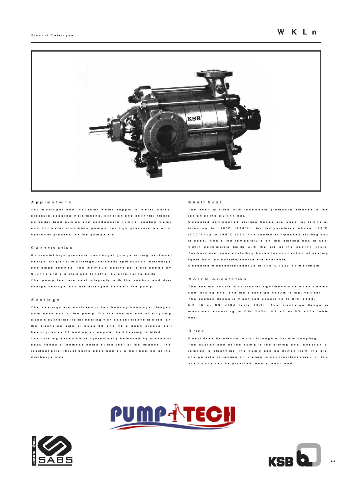 KSB WKLn Pump Curves - Assessment of Extra Material for Applications - Studocu