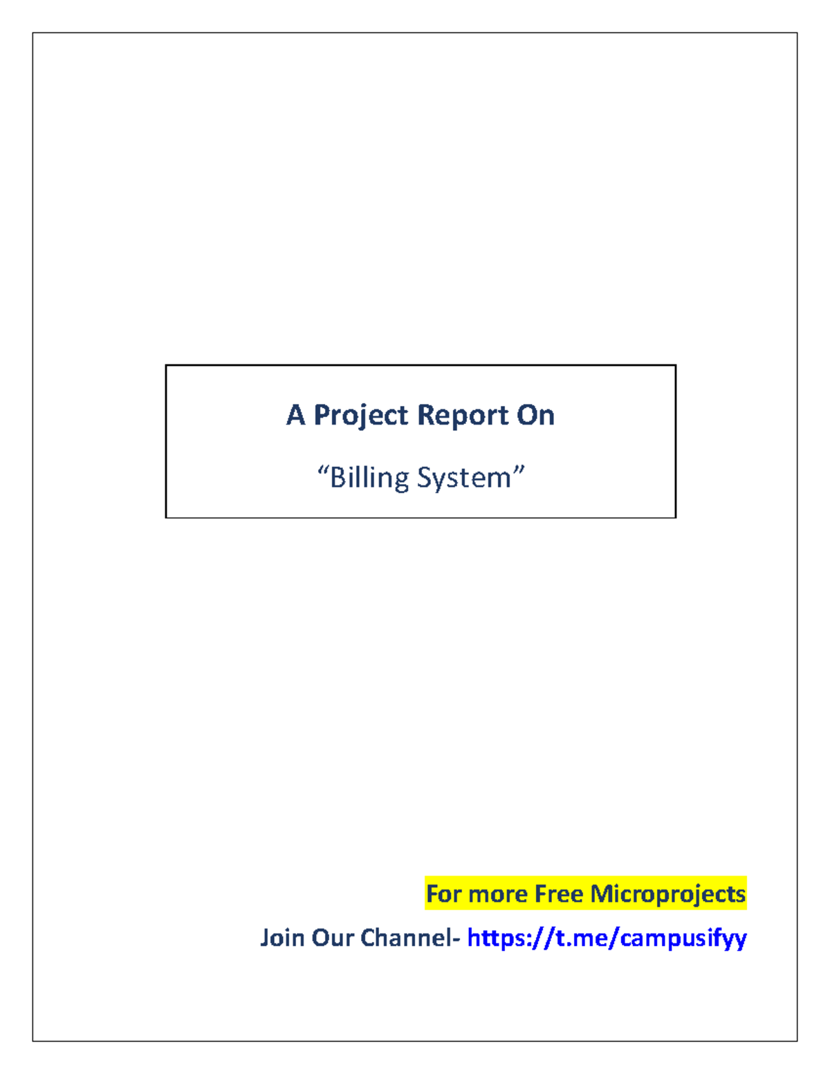Python Microproject 1: Billing System Development Report - Studocu