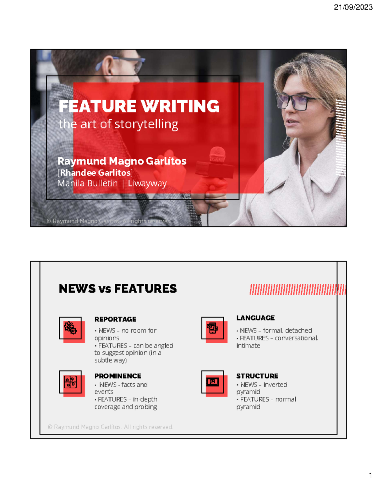 Feature Writing (Course Code) | The Art of Storytelling Techniques ...