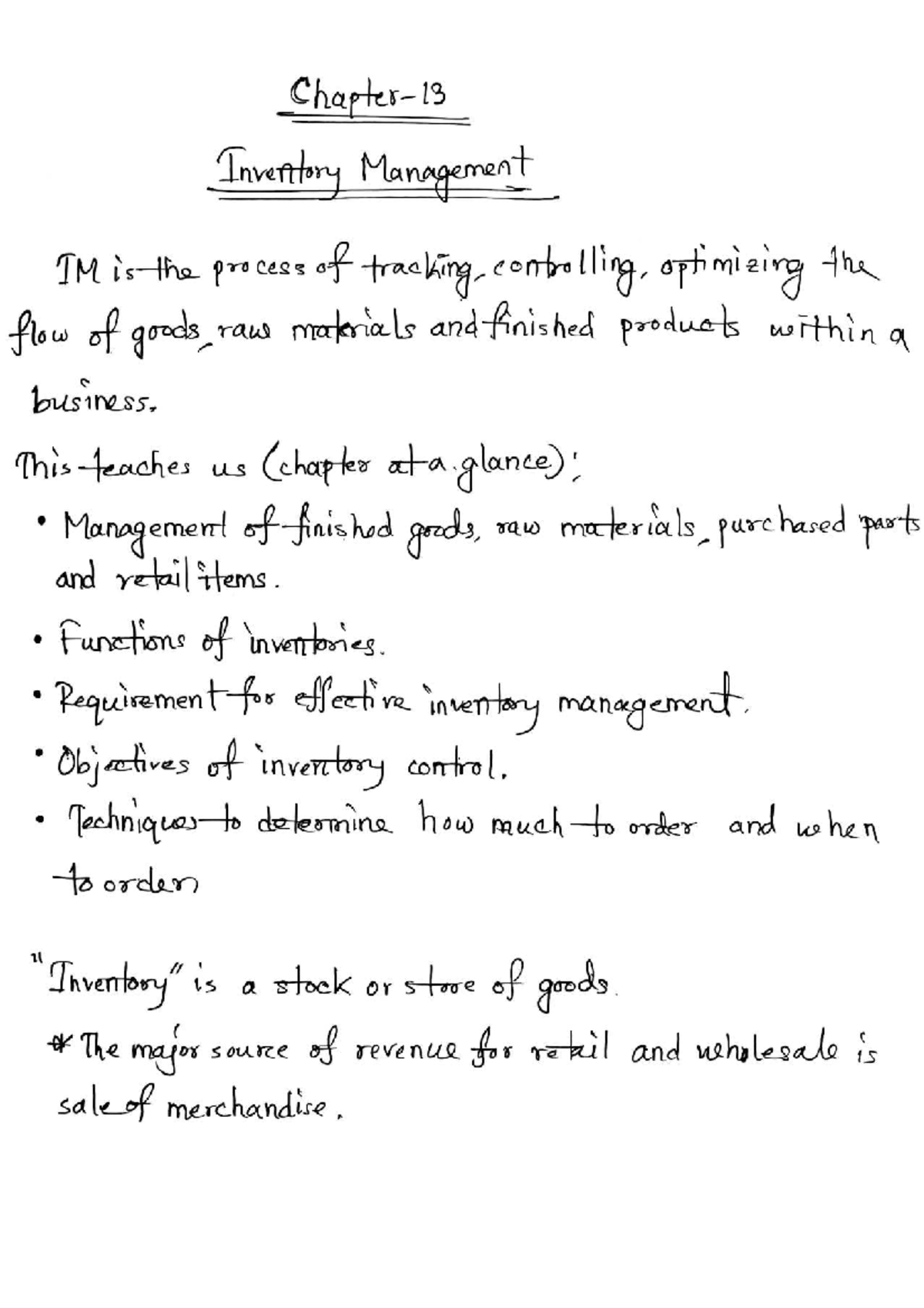 Inventory Management Chapter 13: Reorder with EOQ Techniques - Studocu