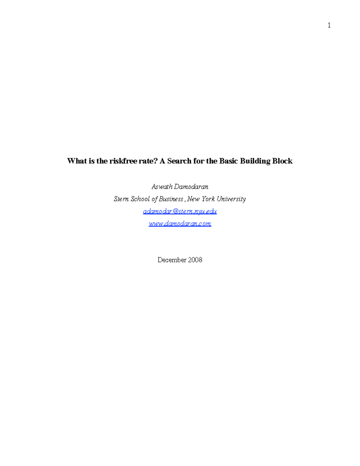Risk-Free Rate Analysis: A Comprehensive Study (FIN 101) - Studocu