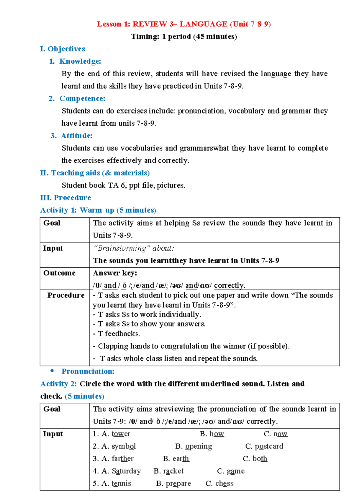 AV6 Lesson 1: Language Review & Mid Semester Test Prep - Studocu