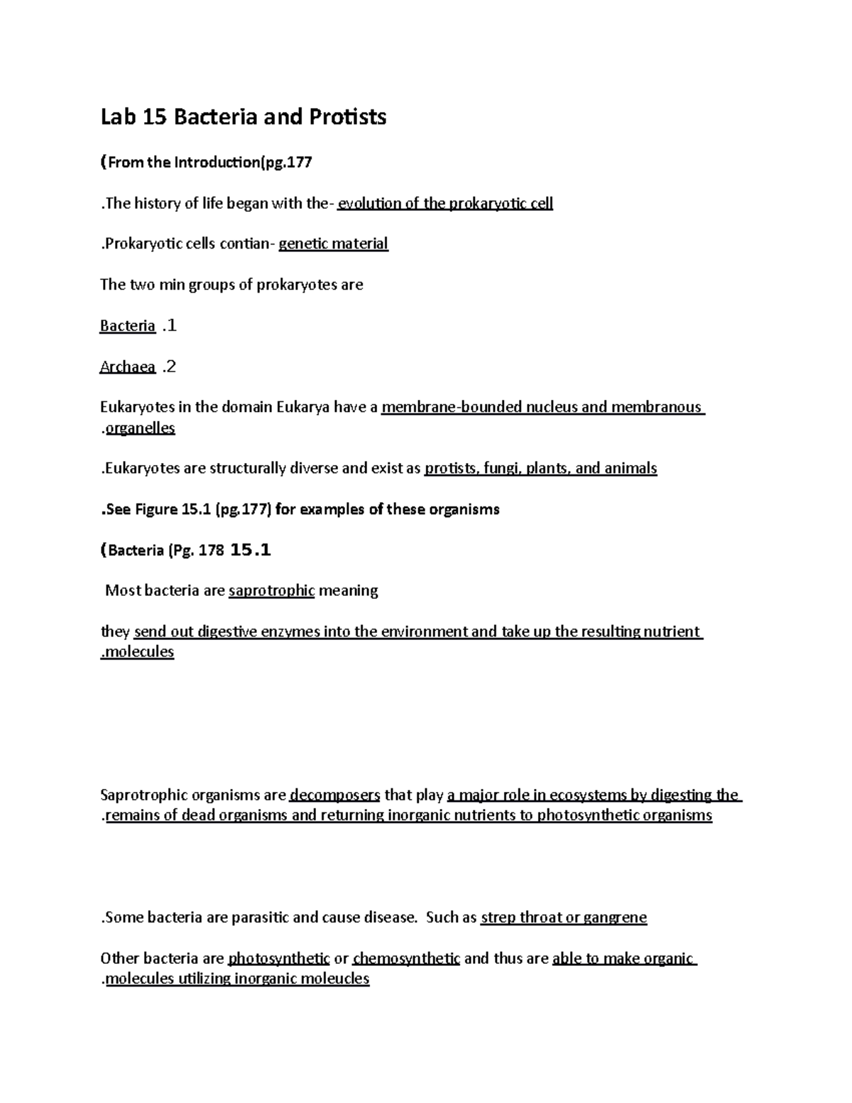 Lab 15: Exploring Bacteria and Protists in Microbiology - Studocu