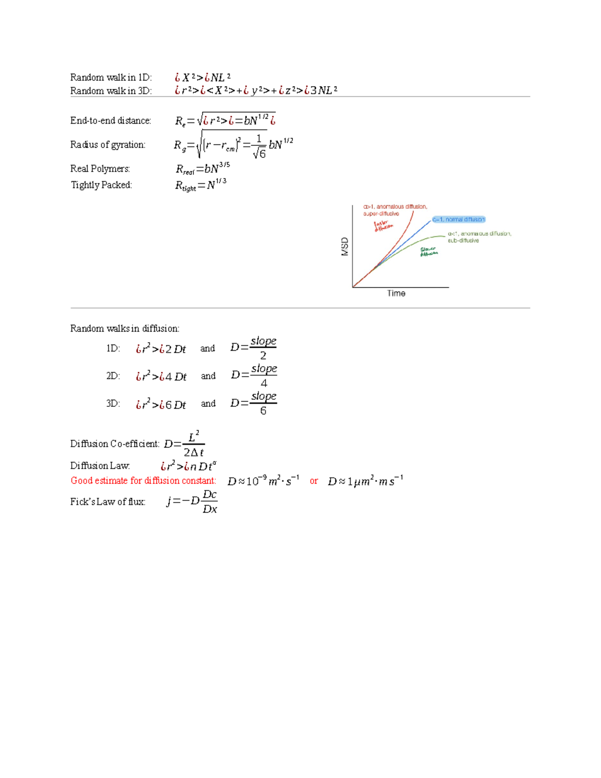 Biophysics Midterm Cheat Sheet: Key Concepts and Equations - Studocu