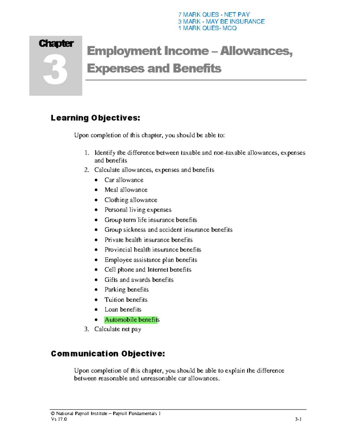 2023 PF1 Chapter 7 - Record of Employment - © National Payroll ...