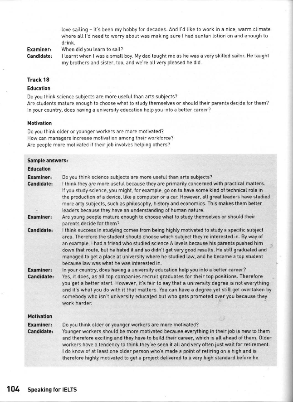 Collins Speaking for IELTS: Exam Prep & Sample Answers (105-106) - Studocu