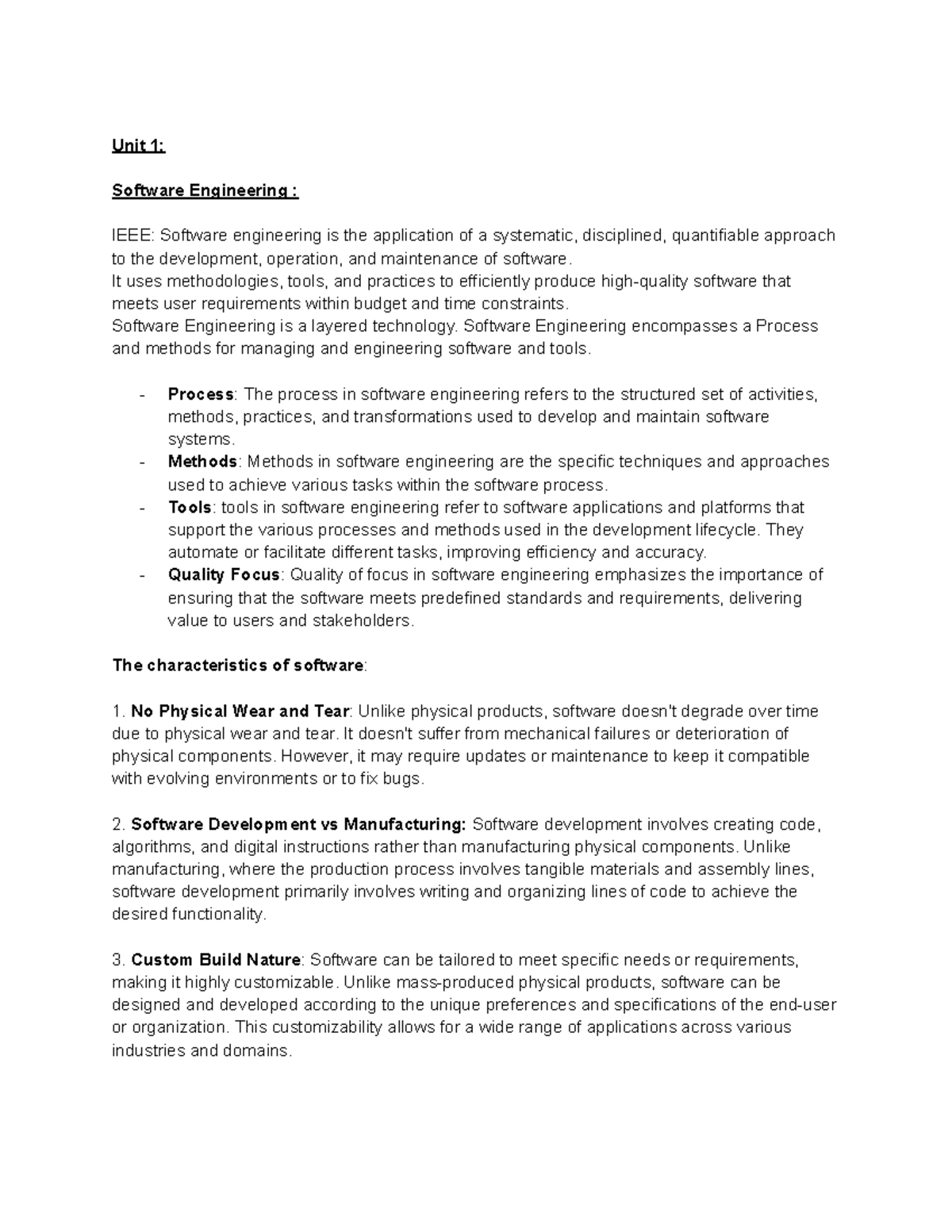 SE 101: Comprehensive Software Engineering Notes and Concepts - Studocu