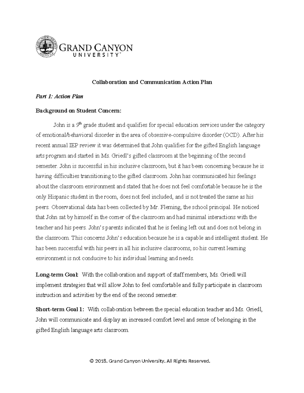 Collaboration and Communication Action Plan - After his recent annual ...