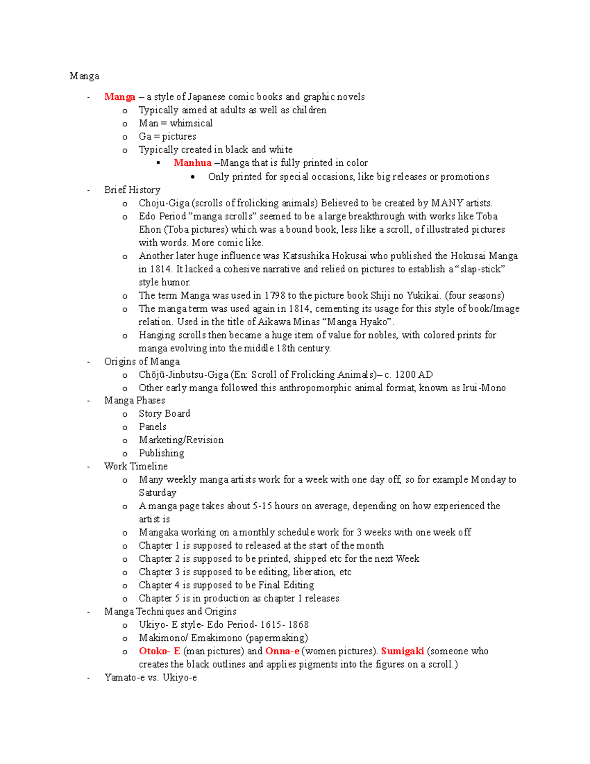Manga - Lecture Notes for Course GRA 202 with Dr. Cynthia Bland - Studocu
