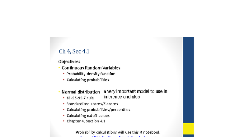 Statistics: Normal Distribution & Probability Calculations (STAT1770 ...