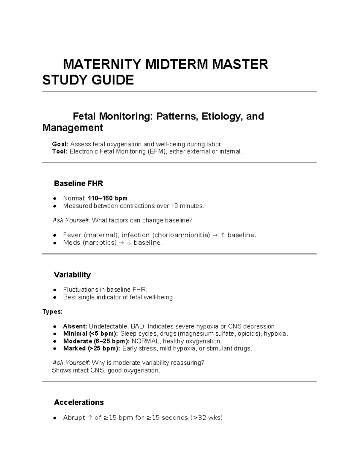 Active Learning Template: Maternal Newborn Growth & Development - Studocu