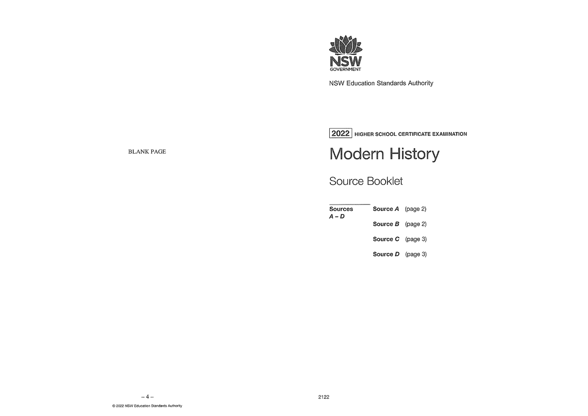 2022 HSC Source Booklet Overview and Key Insights - Studocu