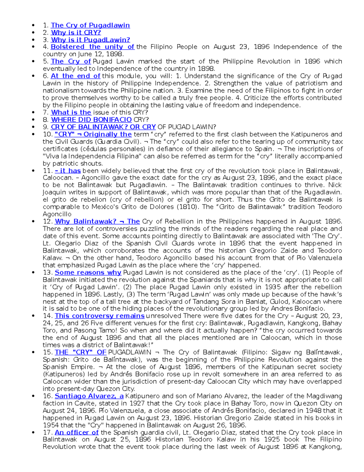 The Cry of Pugadlawin: Understanding the Philippine Revolution's ...