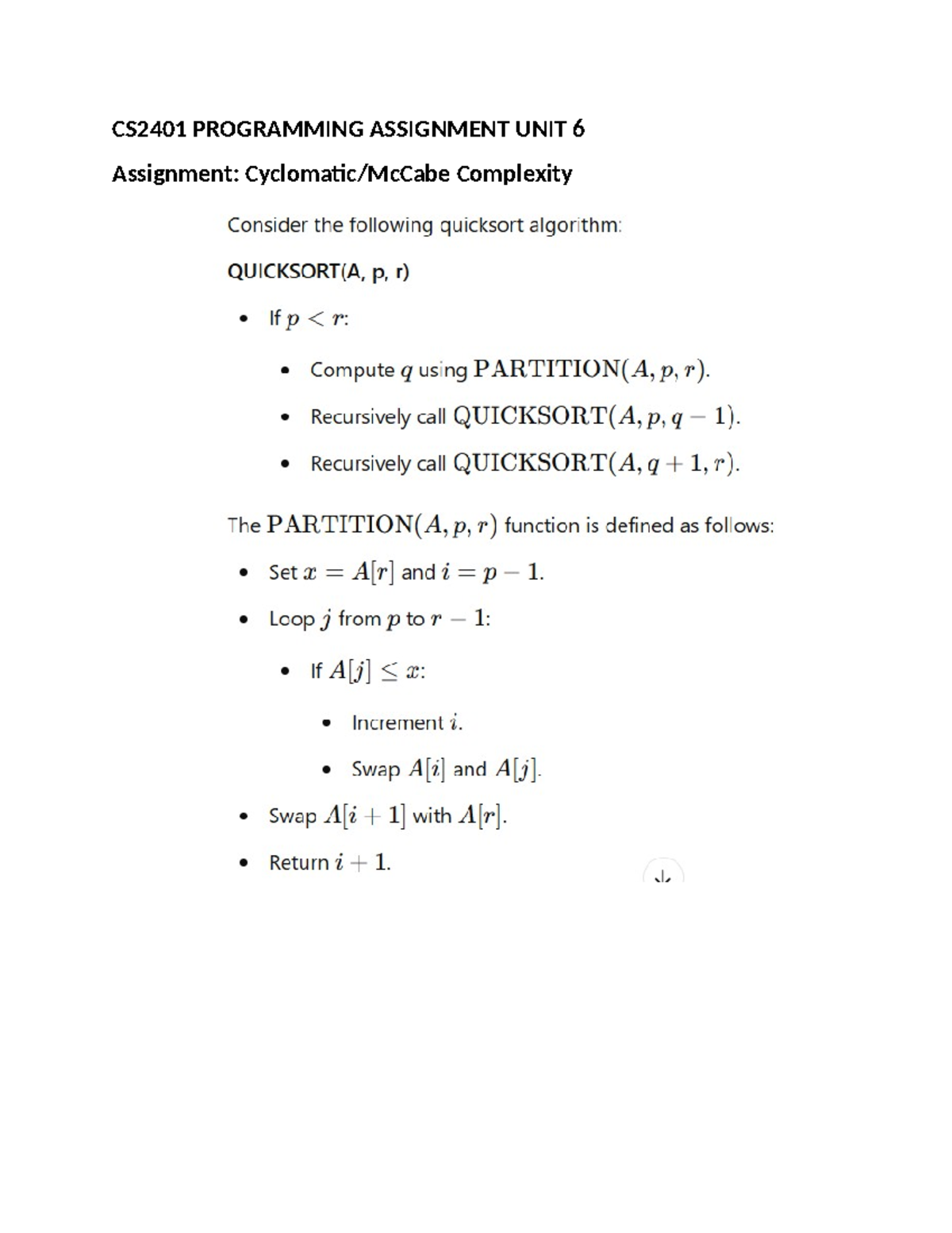 CS2401 Programming Assignment UNIT 6 - CS2401 PROGRAMMING ASSIGNMENT ...