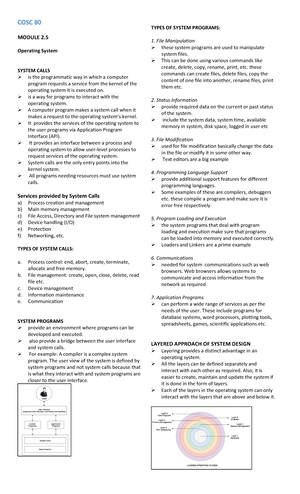 COSC 80 Module 1 - Module 3. HISTORY OF OPERATING SYSTEM is a ...