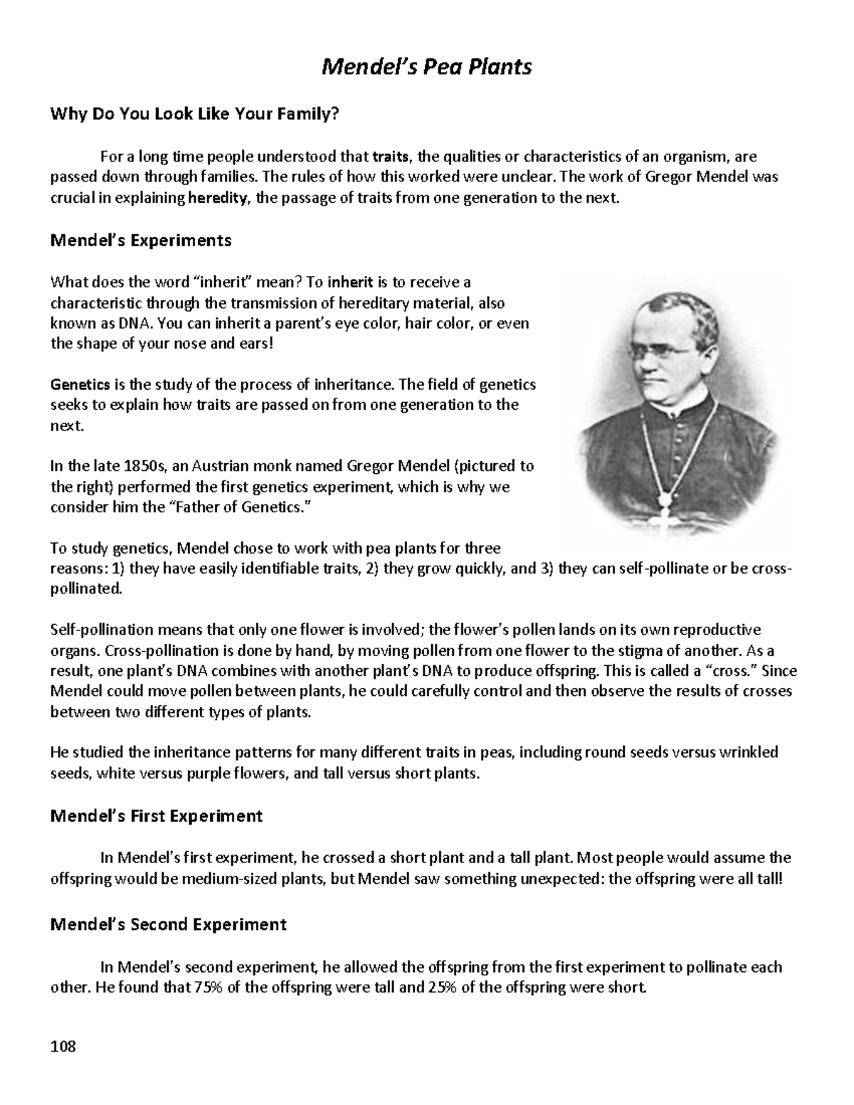 7 Science Workbook - Mendel's Experiments on Heredity - Studocu