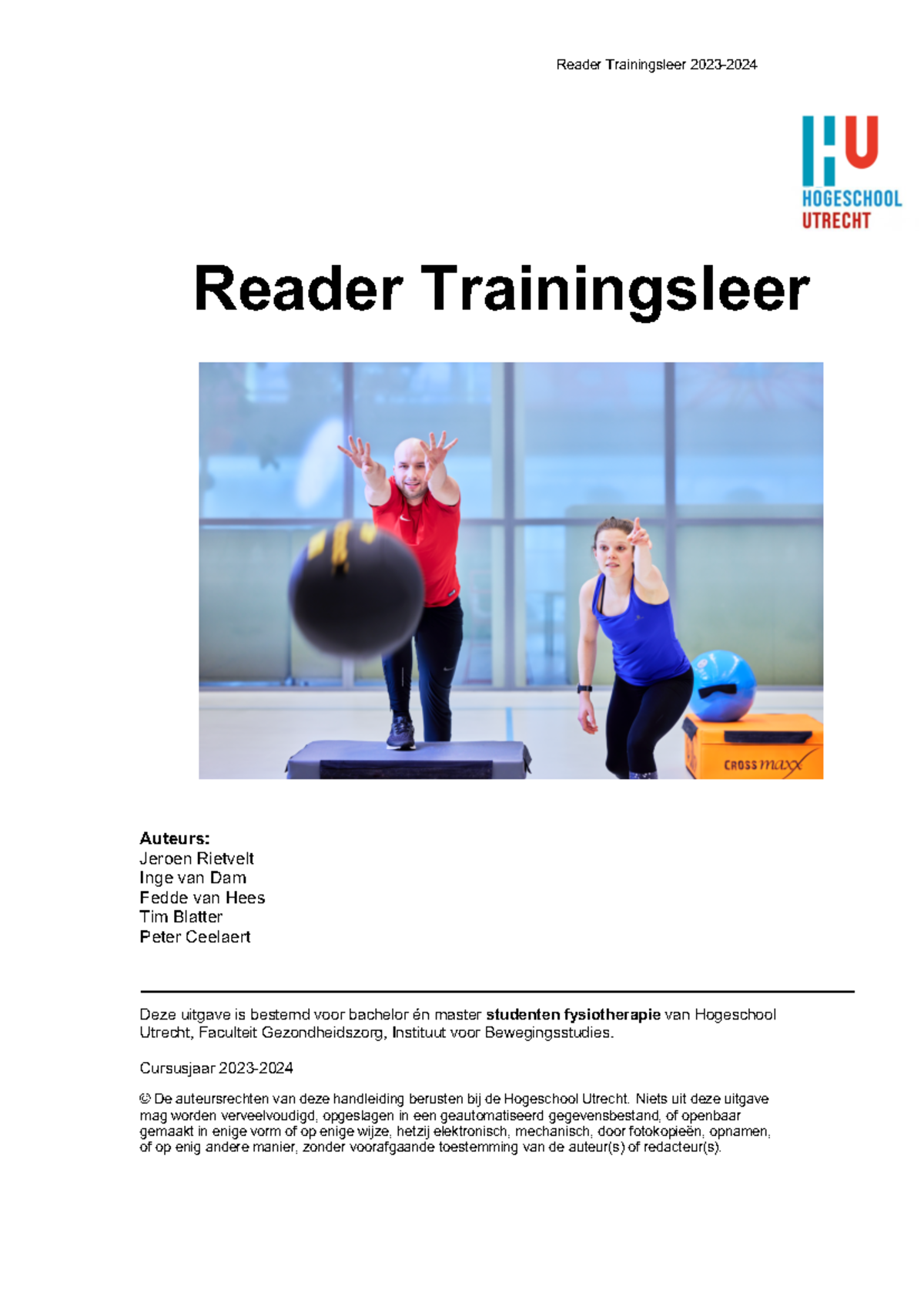 Reader Trainingsleer 2023-2024: Essenties van Trainingseffecten ...