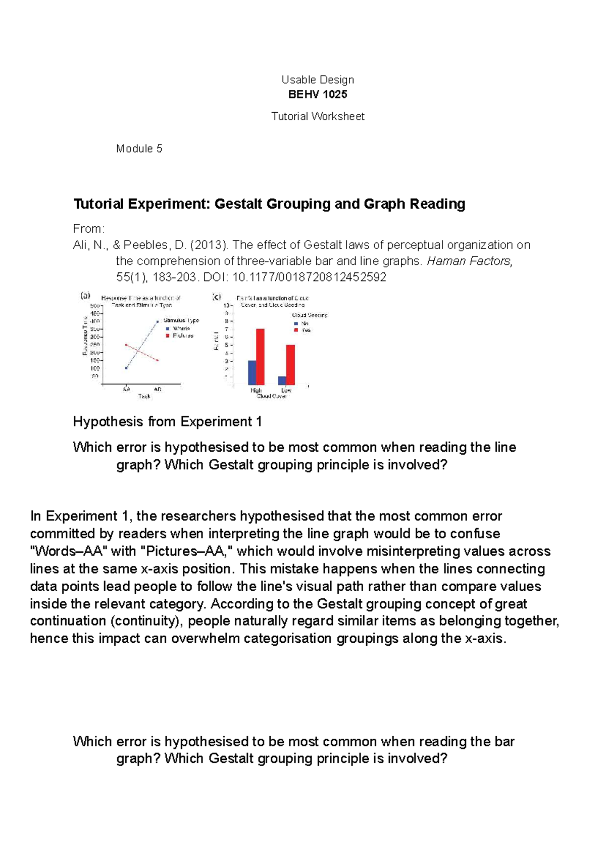 Usable Design BEHV 1025 Module 5 Tutorial: Gestalt Principles in Graphs ...