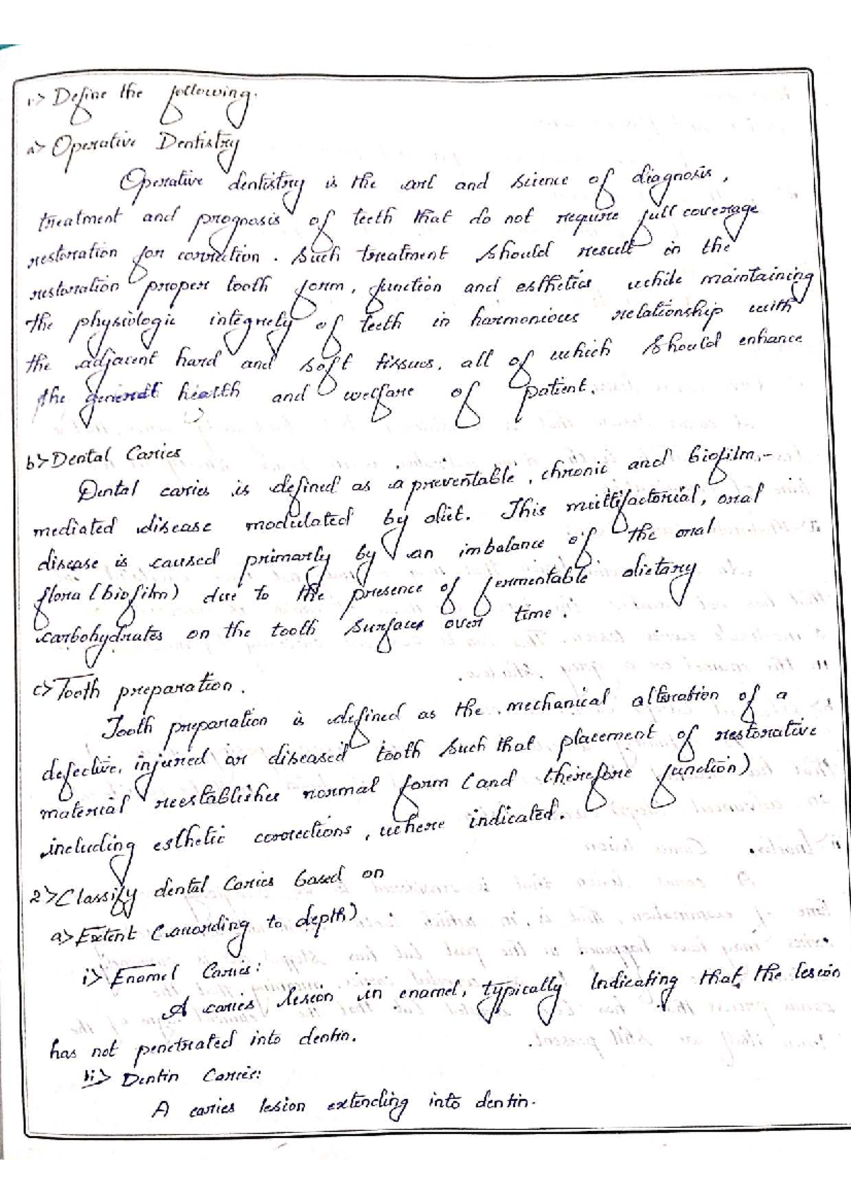 Operative Dentistry Overview: Caries, Tooth Preparation, and ...