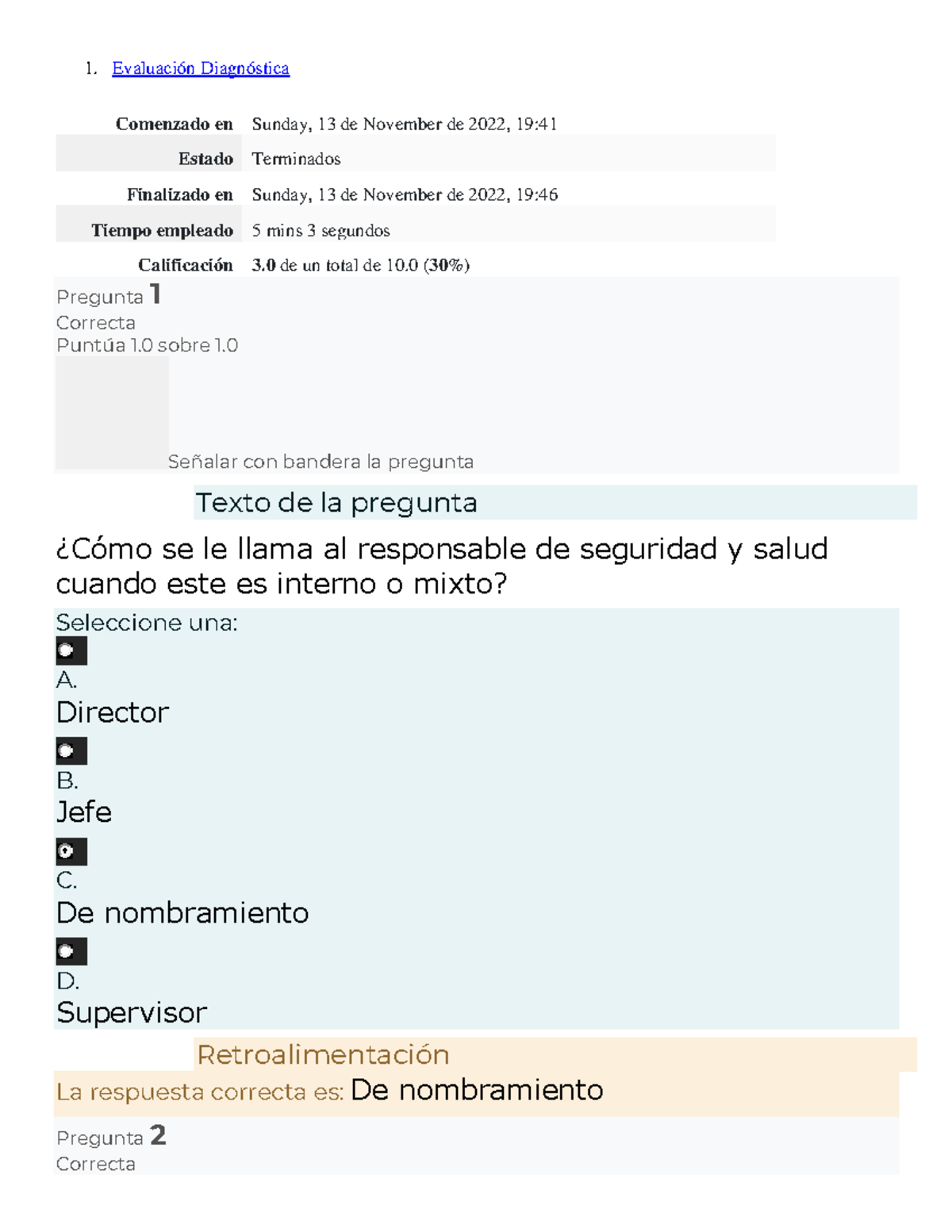 Respuestas del Curso PROCADIS sobre NOM-030-STPS-2009 - Studocu