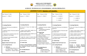 4 STEM 11 Lesson Plan: Understanding the Equation of a Circle - Studocu