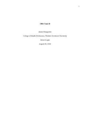 C801 task 3 - task 3 - C801 TASK 3 Clare Williams WGU Protecting ...